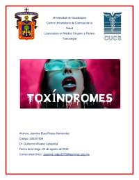 Toxíndromes más comunes | Esquemas y mapas conceptuales de Toxicología ...