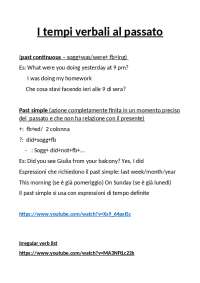 Past simple vs present perfect | Schemi e mappe concettuali di Inglese ...