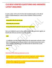 CLG 0010 VERIFIED QUESTIONS AND ANSWERS LATEST 2022 | Exams Nursing ...