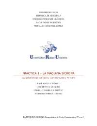 PRACTICA 1 DE LABORATORIO DE MAQUINAS ELECTRICAS 2 | Exámenes de Máquinas Eléctricas | Docsity