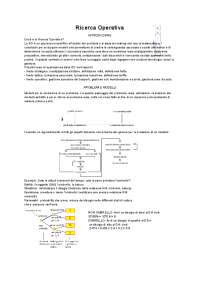 Appunti ricerca operativa | Dispense di Ricerca Operativa | Docsity