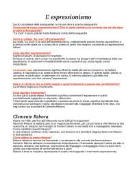 L'espressionismo e la sua corrente | Appunti di Italiano | Docsity