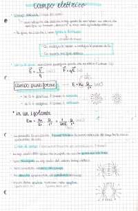 Appunti di fisica - campo elettrico | Appunti di Fisica | Docsity
