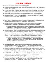 Schema riassuntivo guerra fredda | Schemi e mappe concettuali di Storia ...