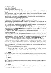 CANTO XXVI di Dante | Schemi e mappe concettuali di Letteratura | Docsity
