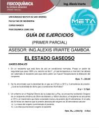 Guía de ejercicios de fisicoquimica | Ejercicios de Fisicoquímica | Docsity