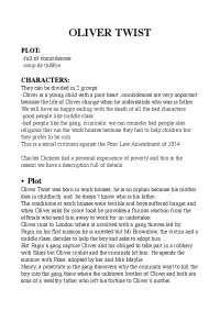 Oliver Twist, "I want some more" analysis | Appunti di Inglese | Docsity