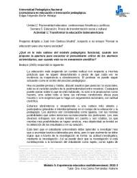 Modulo 5 semana 5 actividad 1 | Guías, Proyectos, Investigaciones de Cultura Española | Docsity