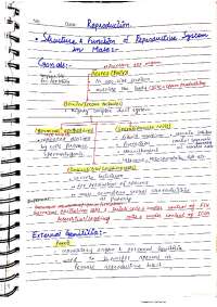 Biology - Reproduction System - Handwritten Notes | Study notes Biology ...