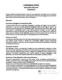 Promessi Sposi, riassunto 1ª capitolo. | Appunti di Italiano | Docsity