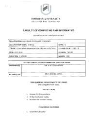 Exams for Computer Architecture and Organization (Computer science ...