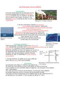 Les énergies renouvelables | Guide, Projets, Recherche Sciences de la ...