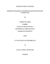 Industrial Attachment Report | Study Guides, Projects, Research ...