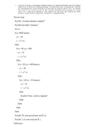 Ejercicios de algoritmos | Ejercicios de Algoritmos Avanzados | Docsity