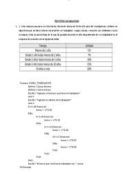 Ejercicios de algoritmos | Ejercicios de Algoritmos Avanzados | Docsity