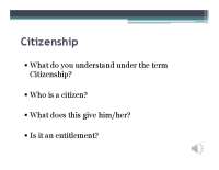 Citizenship: definition, history and concepts | Slides Human Rights ...