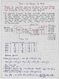 Ejercicios de balance de masa y práctica en laboratorio | Ejercicios de Química | Docsity