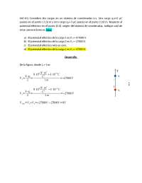 Potencial electromagnetismo | Ejercicios de Electromagnetismo | Docsity