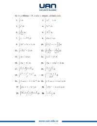 Ejercicios de integrales | Ejercicios de Matemáticas | Docsity