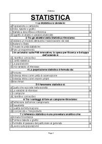 Statistica L18 Mercatorum gestione di impresa | Prove d'esame di Statistica | Docsity