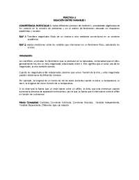 Practica 2. Relación entre variables | Ejercicios de Física | Docsity