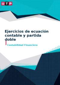 Ejercicios de ecuación contable y partida doble | Ejercicios de Contabilidad Financiera | Docsity