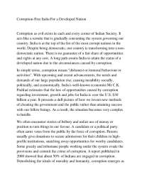 CORRUPTION: A TERMITE | Essays (high school) English | Docsity