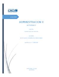 Administración 1 actividad 2 | Ejercicios de Administración de Empresas | Docsity