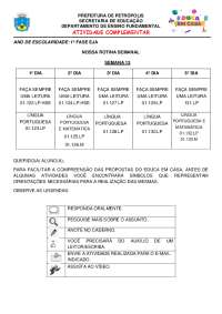 ATIVIDADE COMPLEMENTAR | Provas Matemática | Docsity