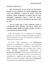 Ejemplo resuelto de supuesto práctico oposiciones educación primaria | Exámenes de Planificación ...