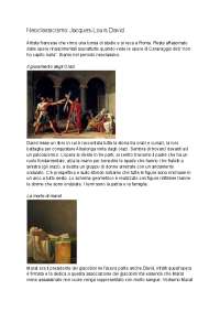 Neoclassicismo: Jacques-Louis David | Notes Histoire de l'art | Docsity