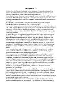 Relazione PCTO per prendere spunto | Guide, Progetti e Ricerche di Italiano | Docsity