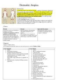 Sunto Dermatite Atopica | Schemi e mappe concettuali di Dermatologia ...
