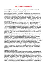 Tema storico sulla guerra fredda, principali eventi | Dispense di ...