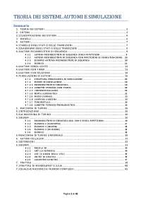 Teoria sistemi e automi informatica | Appunti di Informatica | Docsity