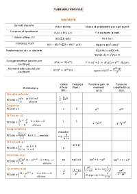 Formulario probabilità | Formulari di Probabilità e Statistica | Docsity