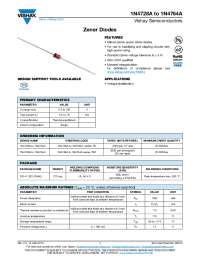 Datasheet Diodo Zener para estudo 1N4728A to 1N4764A | Resumos Eletrônica | Docsity