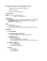Accounting Final PROPERTYPLANT AND EQUIPMENT (PPE).pdf | Lecture notes ...
