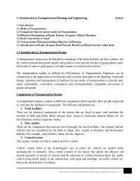 Introduction to transportation planning and engineering | Exams Transportation Engineering | Docsity