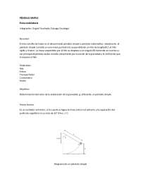 Péndulo simple laboratorio desarrollado | Guías, Proyectos, Investigaciones de Física Clásica ...