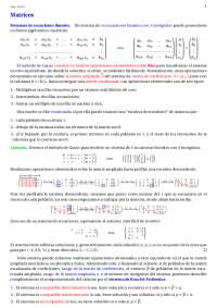 Resumen matrices matemáticas | Resúmenes de Matemáticas | Docsity