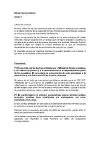 Caso delito de coacciones | Ejercicios de Derecho Penal | Docsity