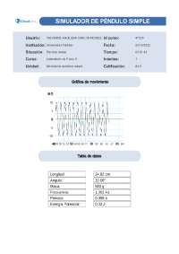 Pendulo simple Laboratorio | Ejercicios de Física | Docsity