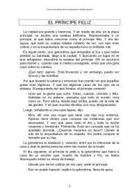 El príncipe feliz de Oscar Wilde | Resúmenes de Comunicación | Docsity
