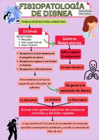 Fisiopatologia disnea | Apuntes de Medicina | Docsity