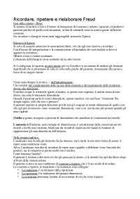 Ricordare, ripetere e rielaborare Freud | Appunti di Psicologia ...