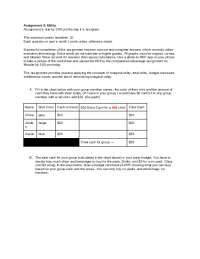 Microeconomics utility assignment | Assignments Economics | Docsity