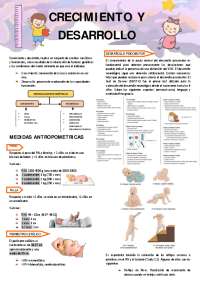 CRECIMIENTO Y DESARROLLO | Resúmenes de Pediatría | Docsity