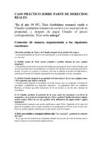 Caso práctico 1 derecho Romano | Ejercicios de Derecho Romano | Docsity