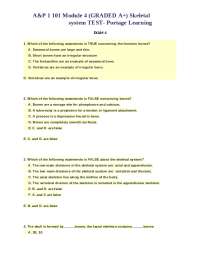 Portage Learning / &P 1 101 Module 4 Skeletal system Test Graded A ...